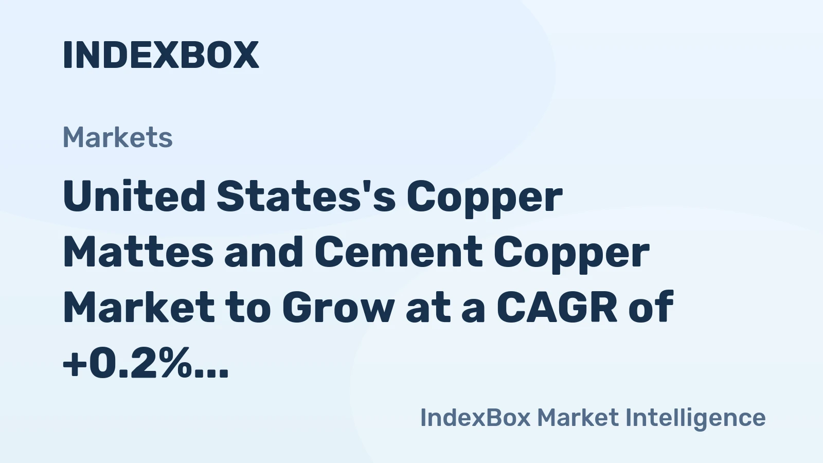 United States's Copper Mattes and Cement Copper Market to Grow at a CAGR of +0.2% from 2024 to 2035, Reaching 24K Tons