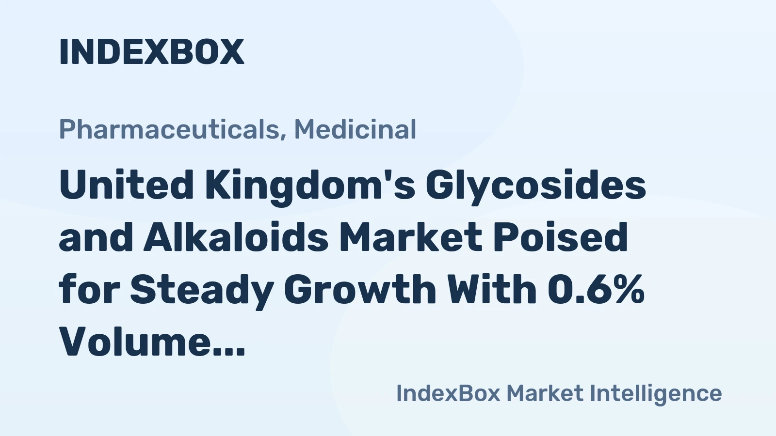 United Kingdom's Glycosides and Alkaloids Market Poised for Steady Growth With 0.6% Volume CAGR