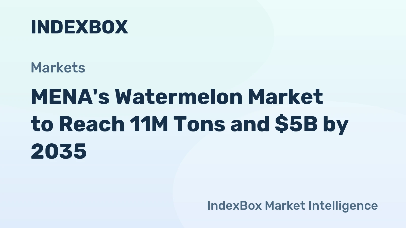 MENA's Watermelon Market to Reach 11M Tons and $5B by 2035