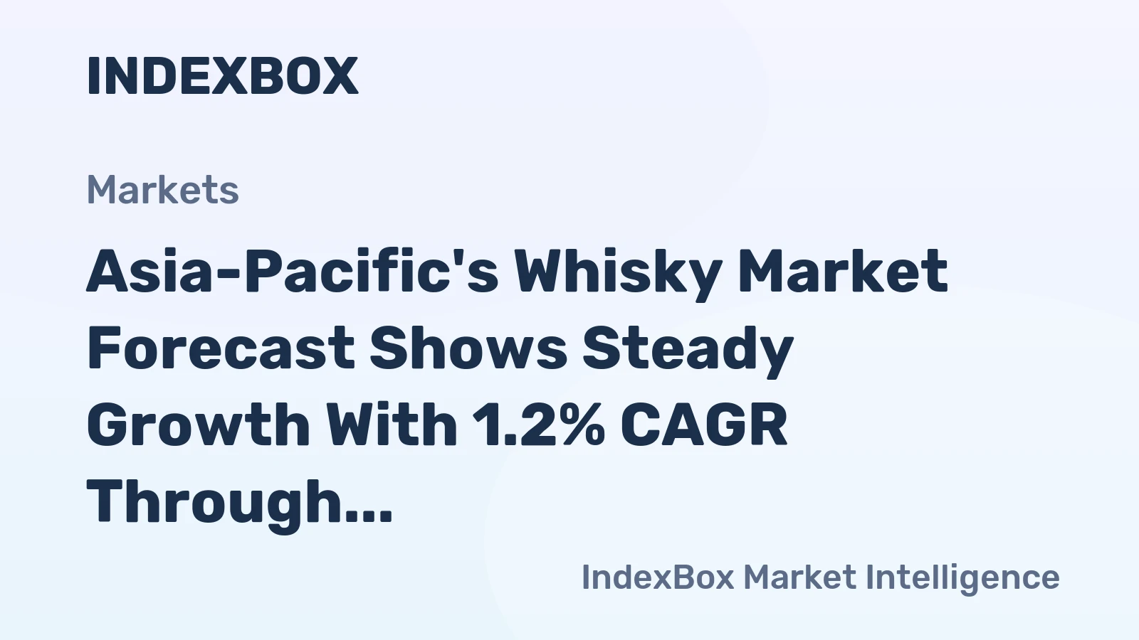 Asia-Pacific's Whisky Market Forecast Shows Steady Growth With 1.2% CAGR Through 2035