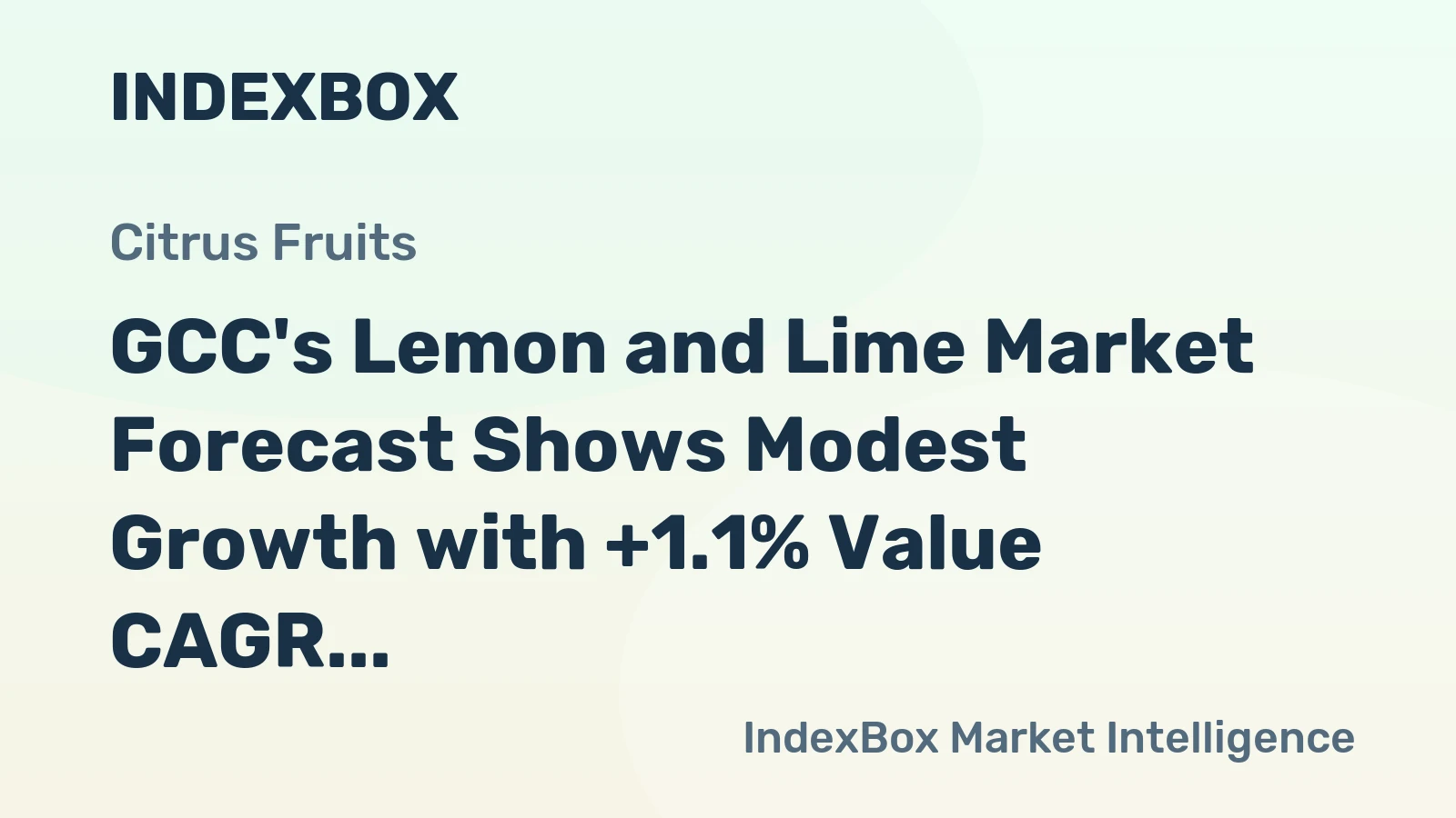 GCC's Lemon and Lime Market Forecast Shows Modest Growth with +1.1% Value CAGR Through 2035