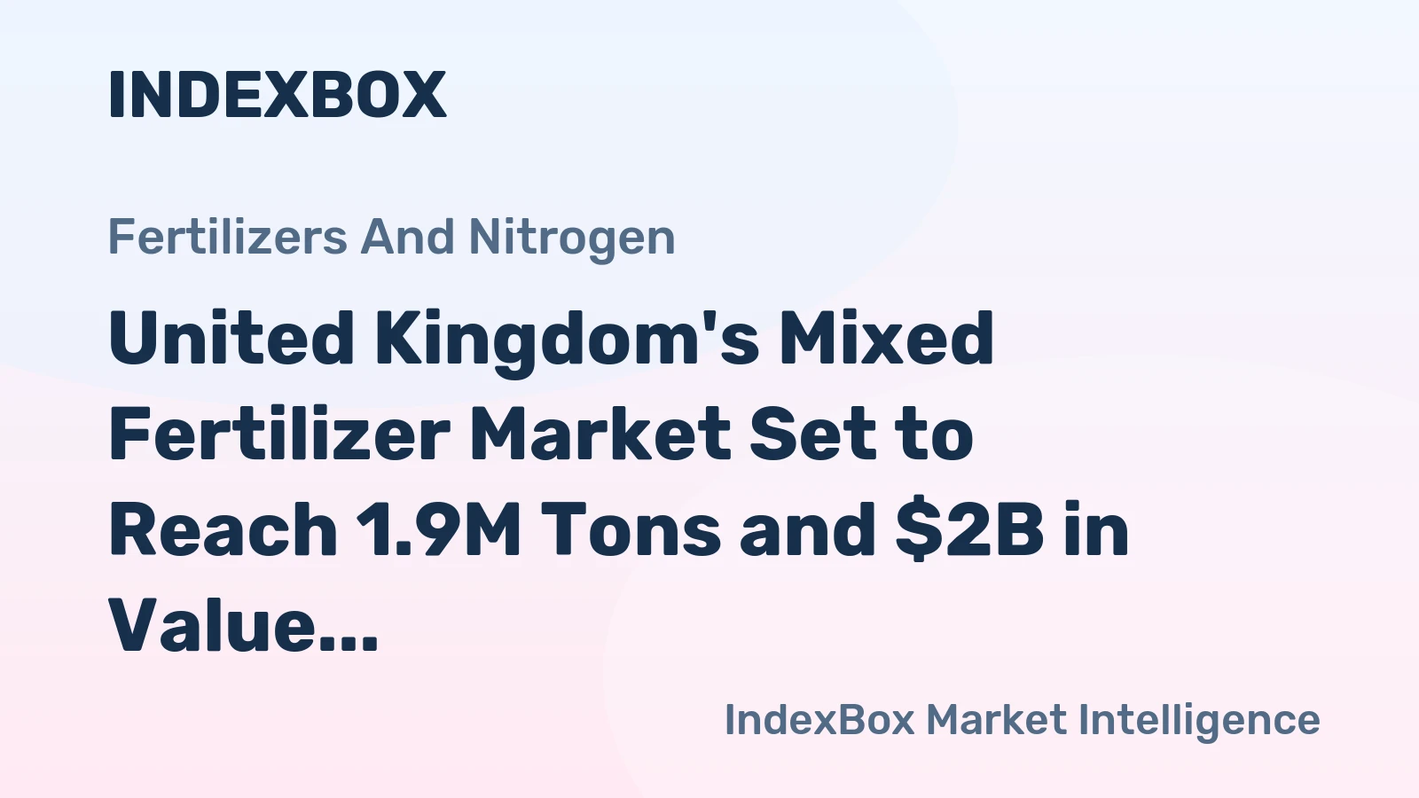 United Kingdom's Mixed Fertilizer Market Set to Reach 1.9M Tons and $2B in Value