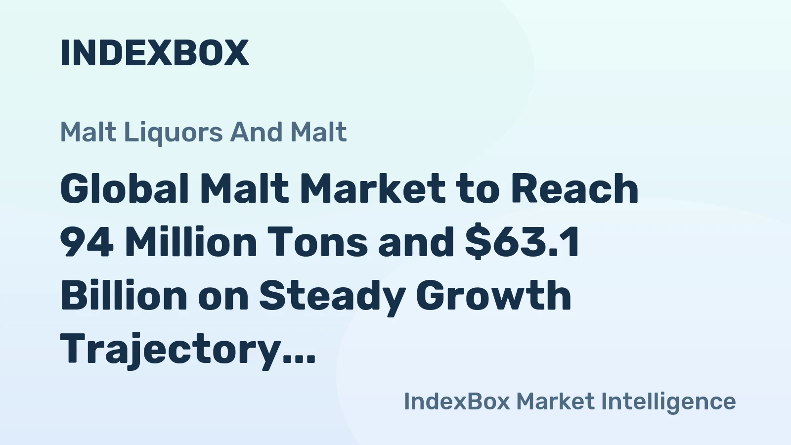 Global Malt Market to Reach 94 Million Tons and $63.1 Billion on Steady Growth Trajectory