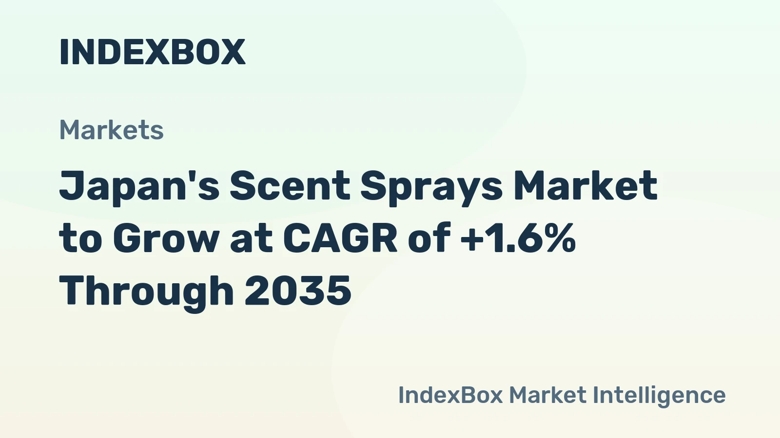 Japan's Scent Sprays Market to Grow at CAGR of +1.6% Through 2035
