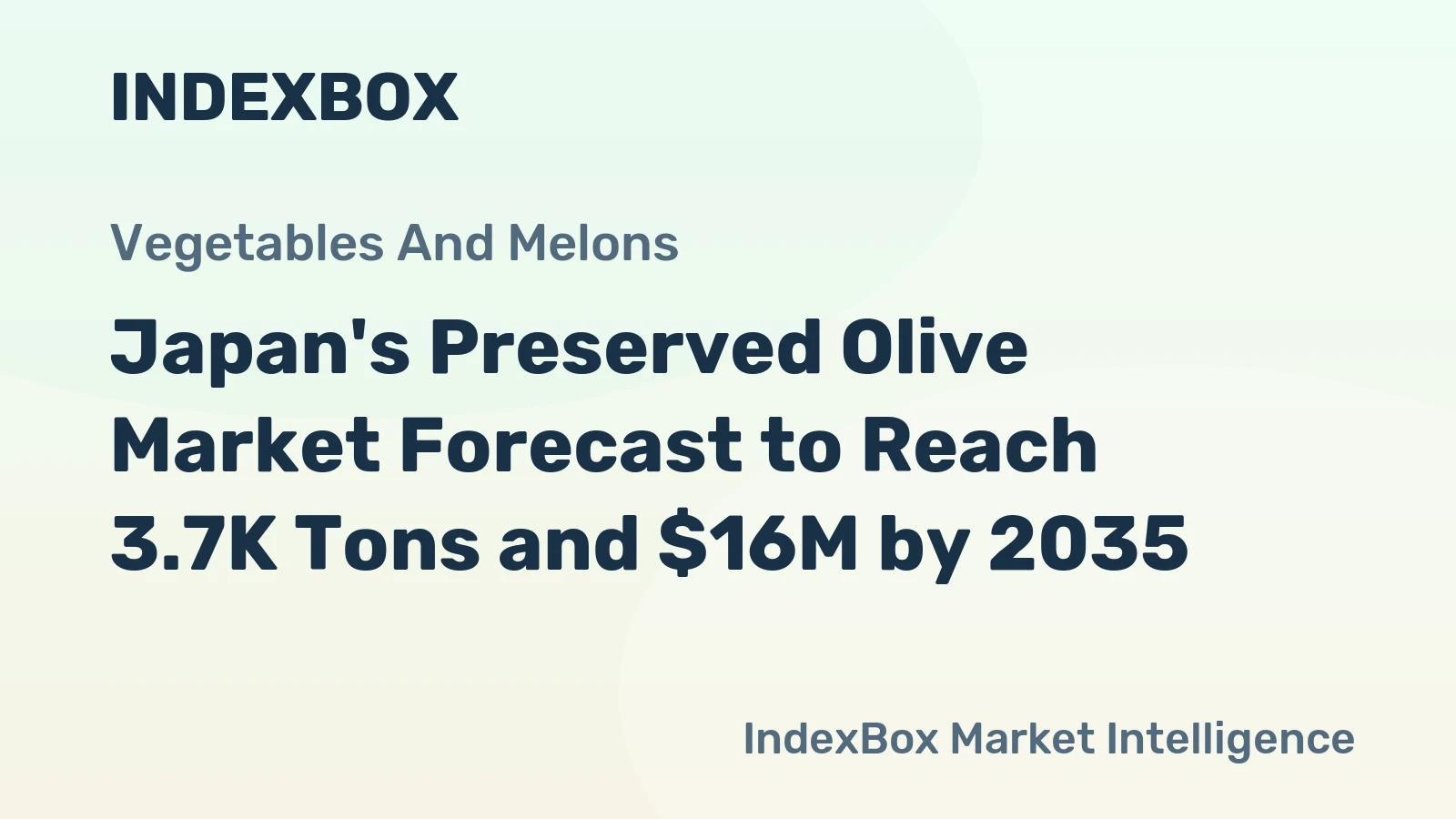 Japan's Preserved Olive Market Forecast to Reach 3.7K Tons and $16M by 2035