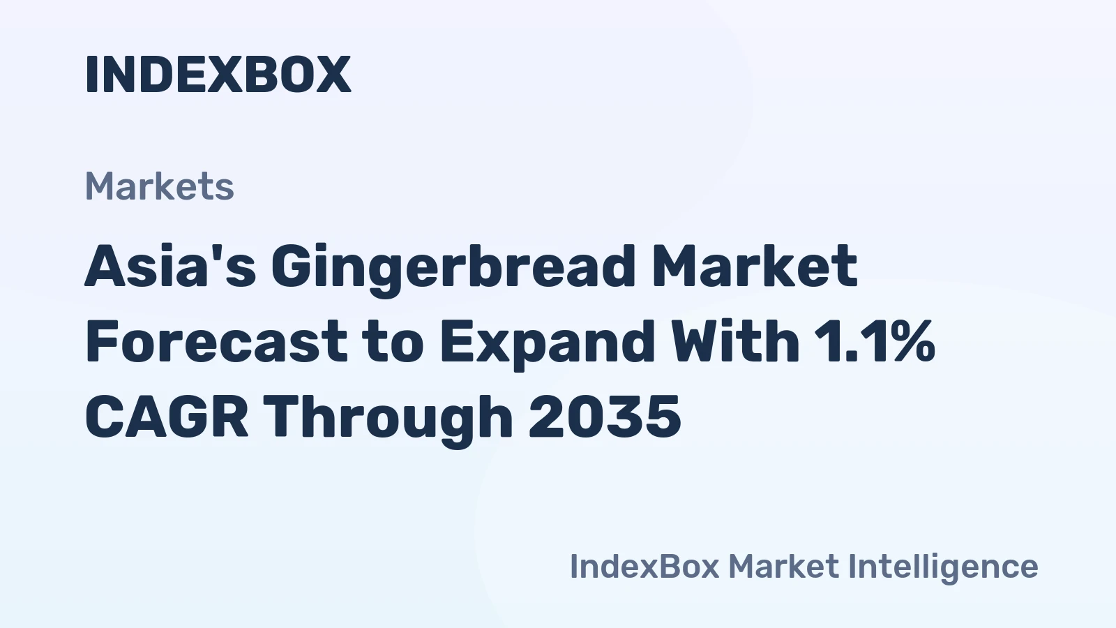 Asia's Gingerbread Market Forecast to Expand With 1.1% CAGR Through 2035