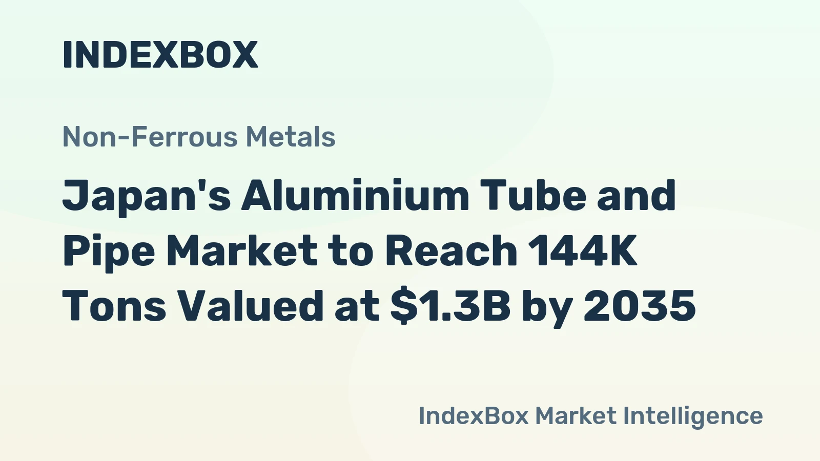 Japan's Aluminium Tube and Pipe Market to Reach 144K Tons Valued at $1.3B by 2035