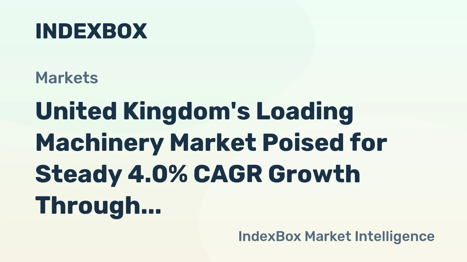 United Kingdom's Loading Machinery Market Poised for Steady 4.0% CAGR Growth Through 2035