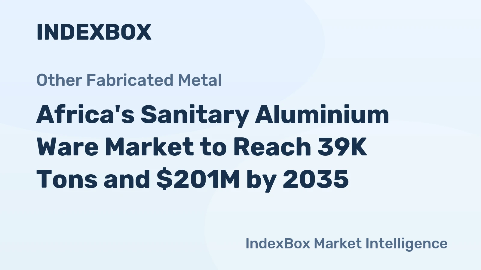 Africa's Sanitary Aluminium Ware Market to Reach 39K Tons and $201M by 2035