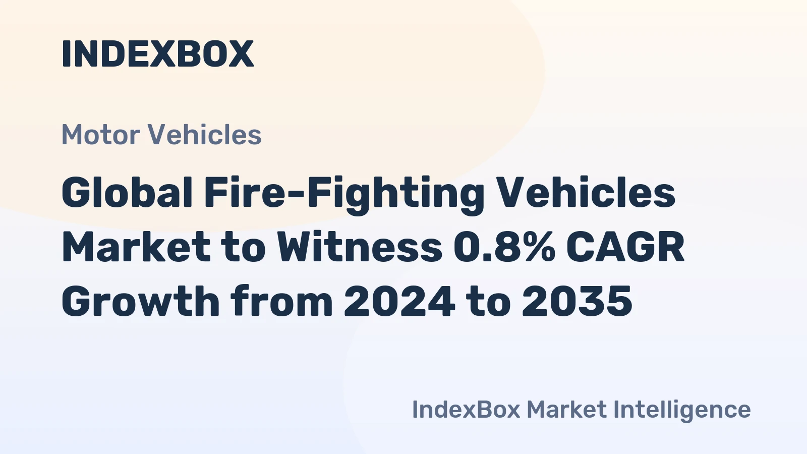 Global Fire-Fighting Vehicles Market to Witness 0.8% CAGR Growth from 2024 to 2035