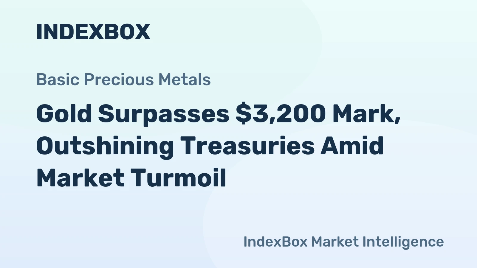 Gold Surpasses $3,200 Mark, Outshining Treasuries Amid Market Turmoil