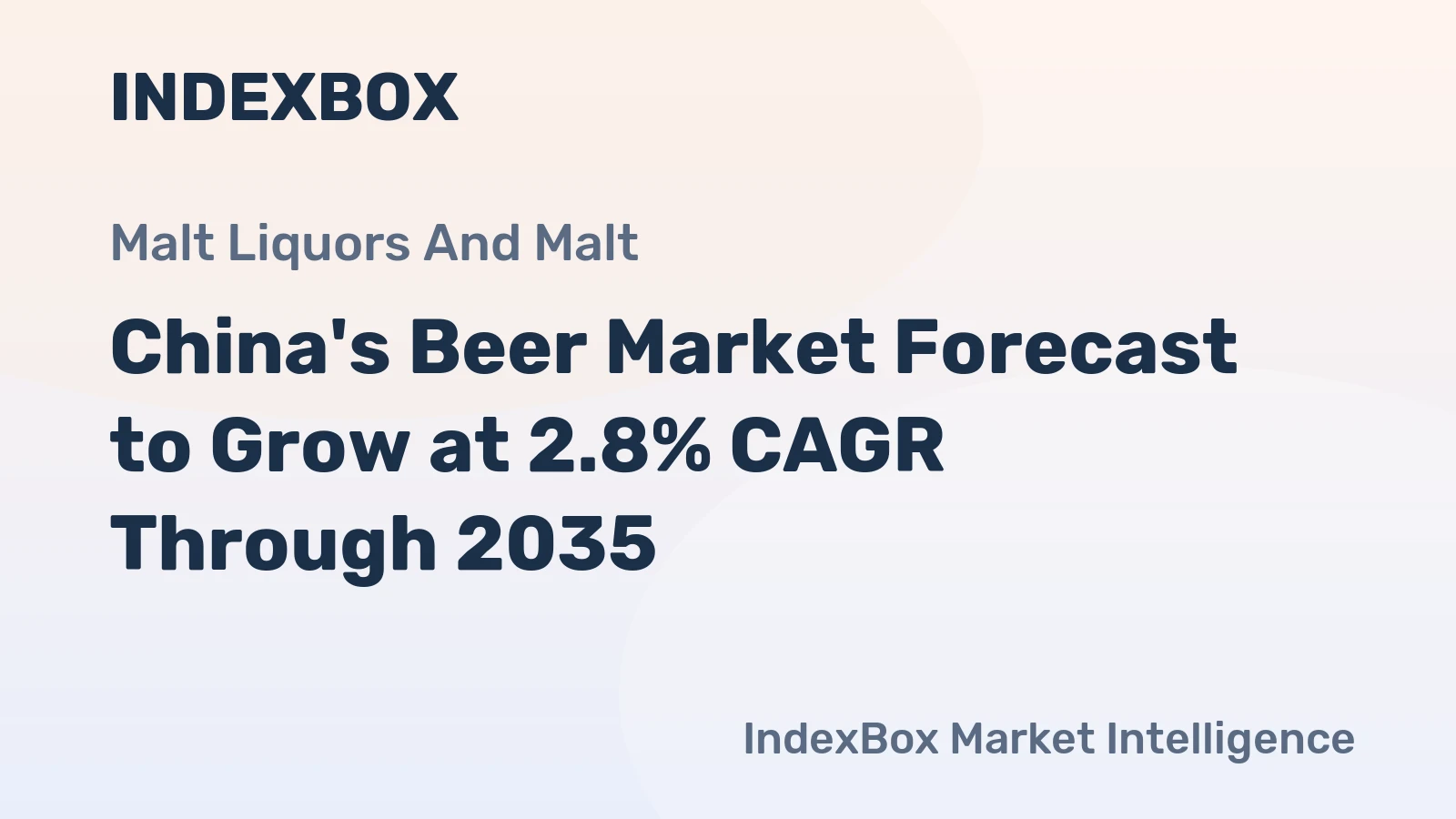 China's Beer Market Forecast to Grow at 2.8% CAGR Through 2035
