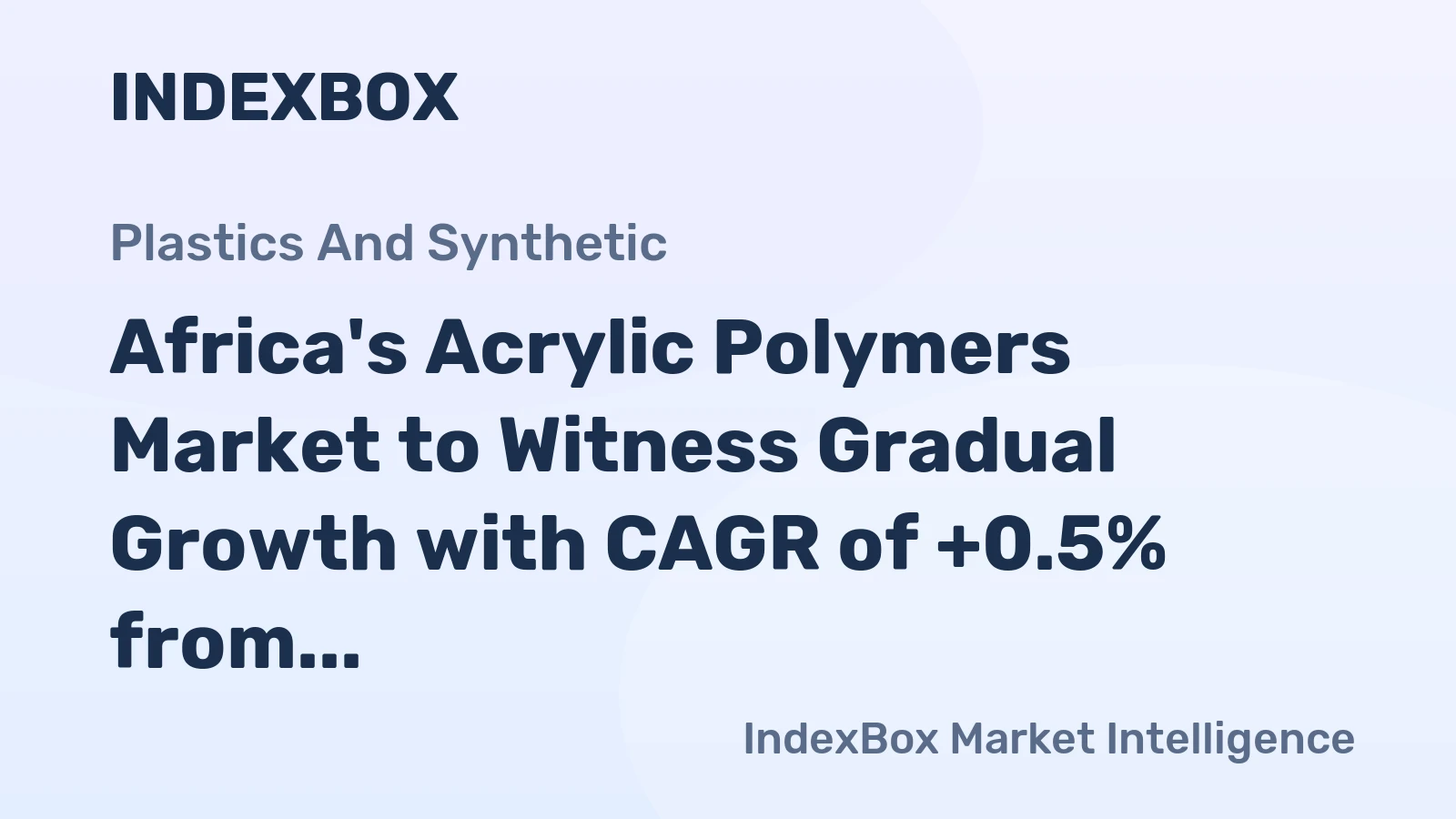 Africa's Acrylic Polymers Market to Witness Gradual Growth with CAGR of +0.5% from 2024 to 2035