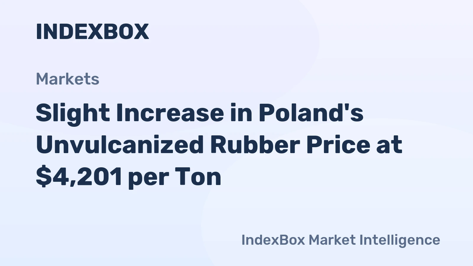 Slight Increase in Poland's Unvulcanized Rubber Price at $4,201 per Ton
