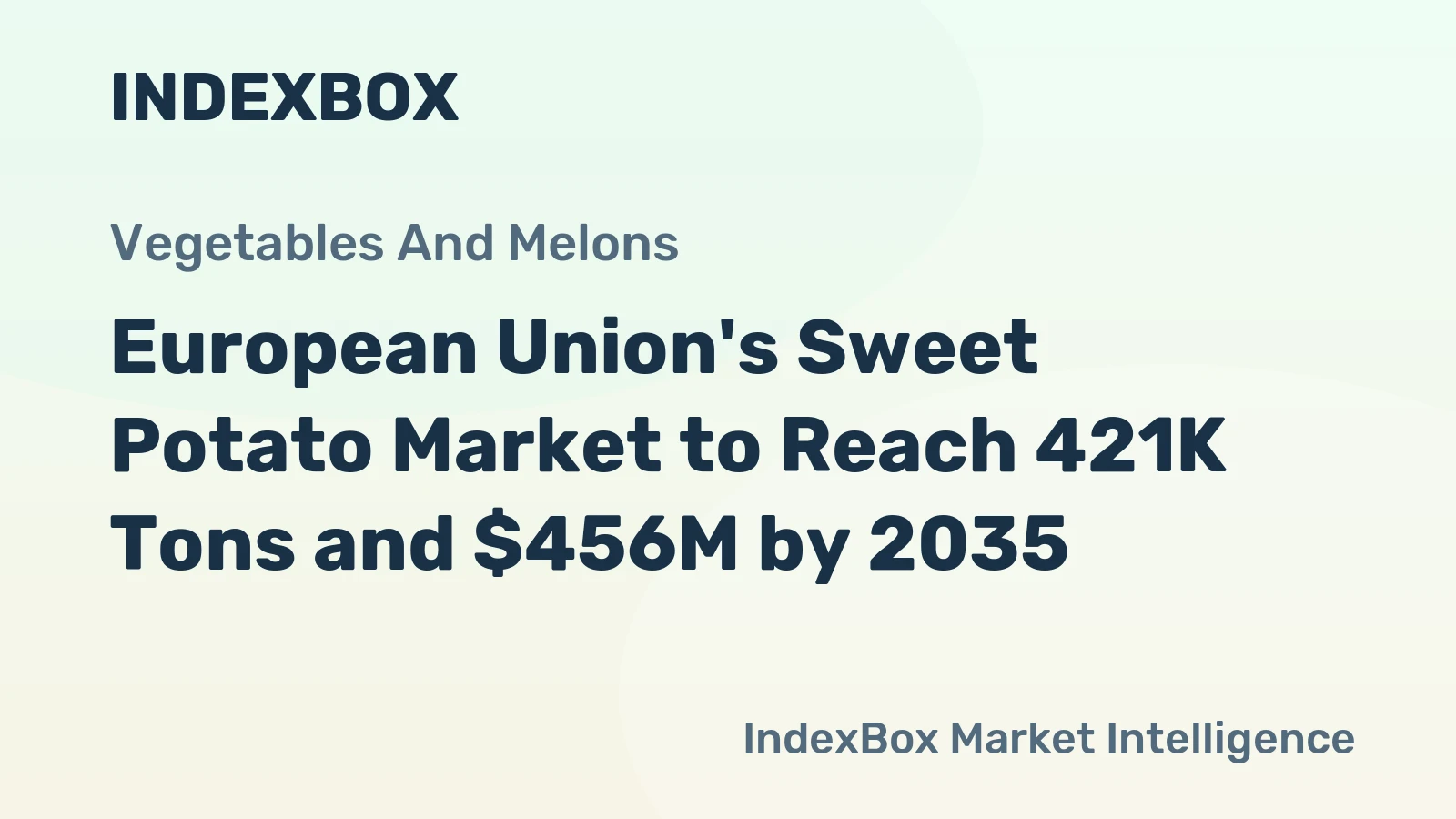 European Union's Sweet Potato Market to Reach 421K Tons and $456M by 2035