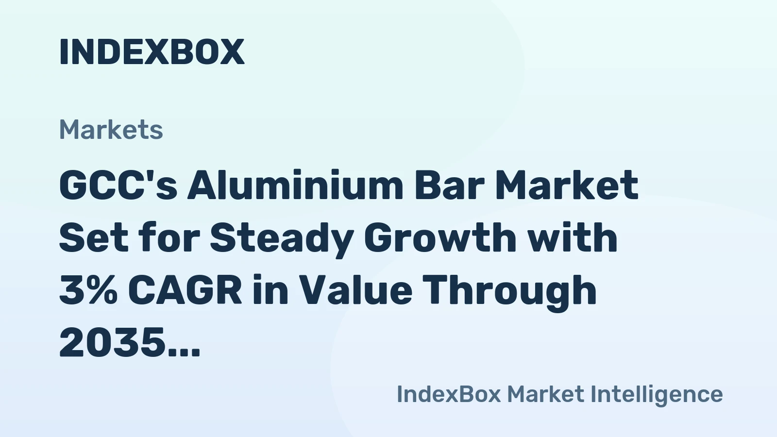 GCC's Aluminium Bar Market Set for Steady Growth with 3% CAGR in Value Through 2035