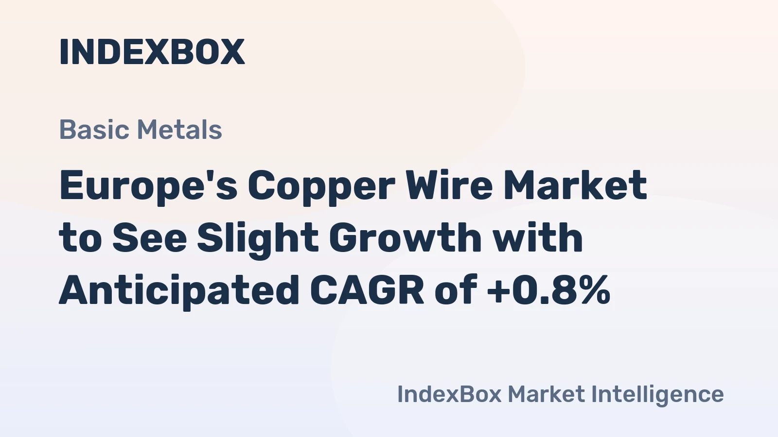 Europe's Copper Wire Market to See Slight Growth with Anticipated CAGR of +0.8%
