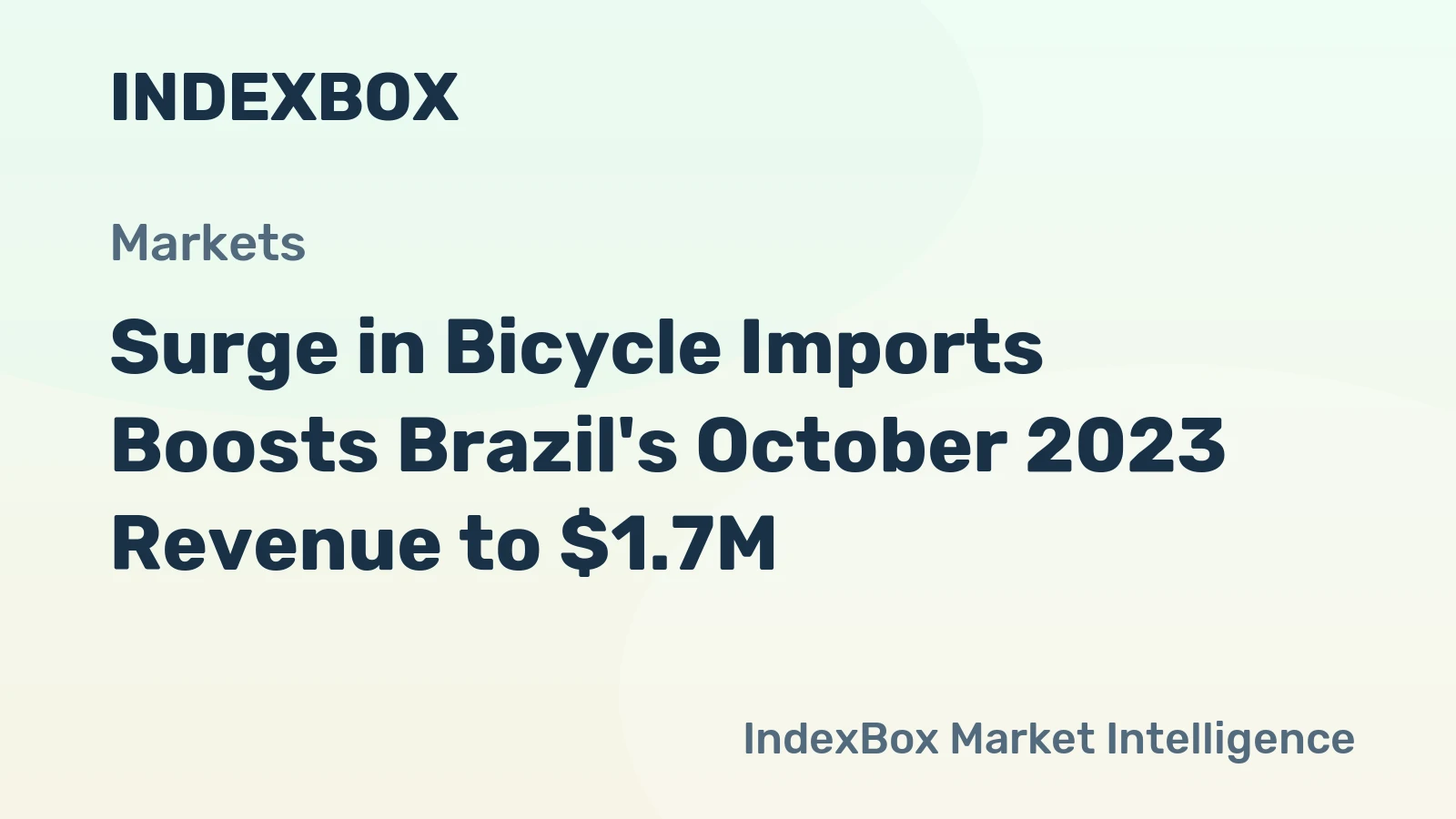 Surge in Bicycle Imports Boosts Brazil's October 2023 Revenue to $1.7M