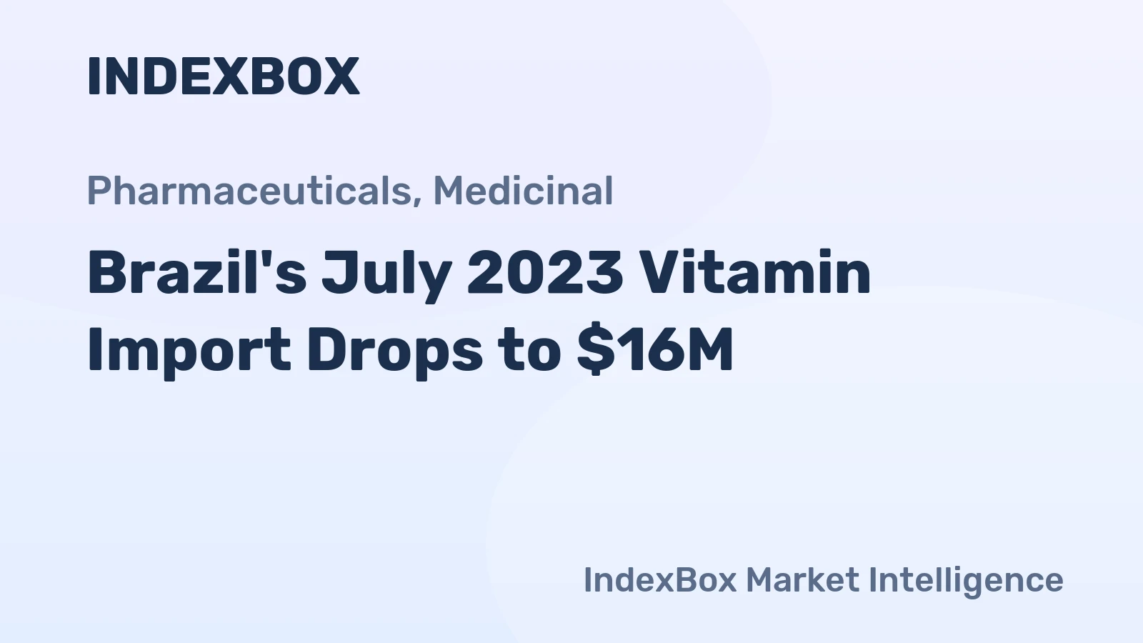 Brazil's July 2023 Vitamin Import Drops to $16M