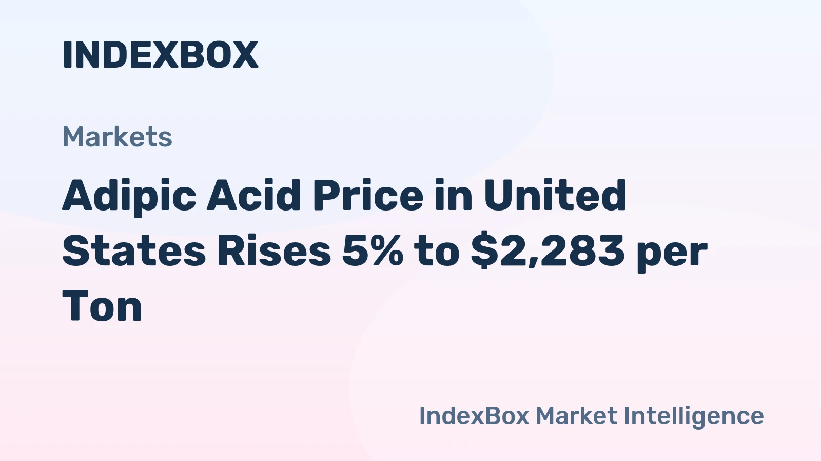 Adipic Acid Price in United States Rises 5% to $2,283 per Ton