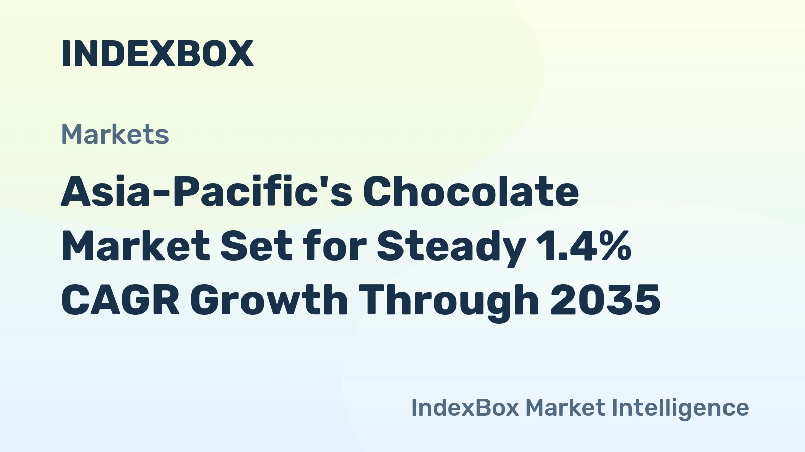 Asia-Pacific's Chocolate Market Set for Steady 1.4% CAGR Growth Through 2035