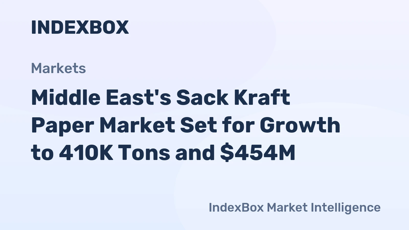 Middle East's Sack Kraft Paper Market Set for Growth to 410K Tons and $454M