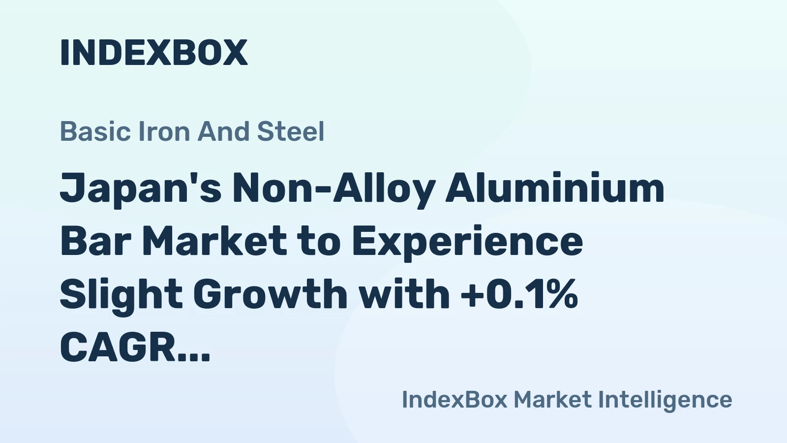 Japan's Non-Alloy Aluminium Bar Market to Experience Slight Growth with +0.1% CAGR
