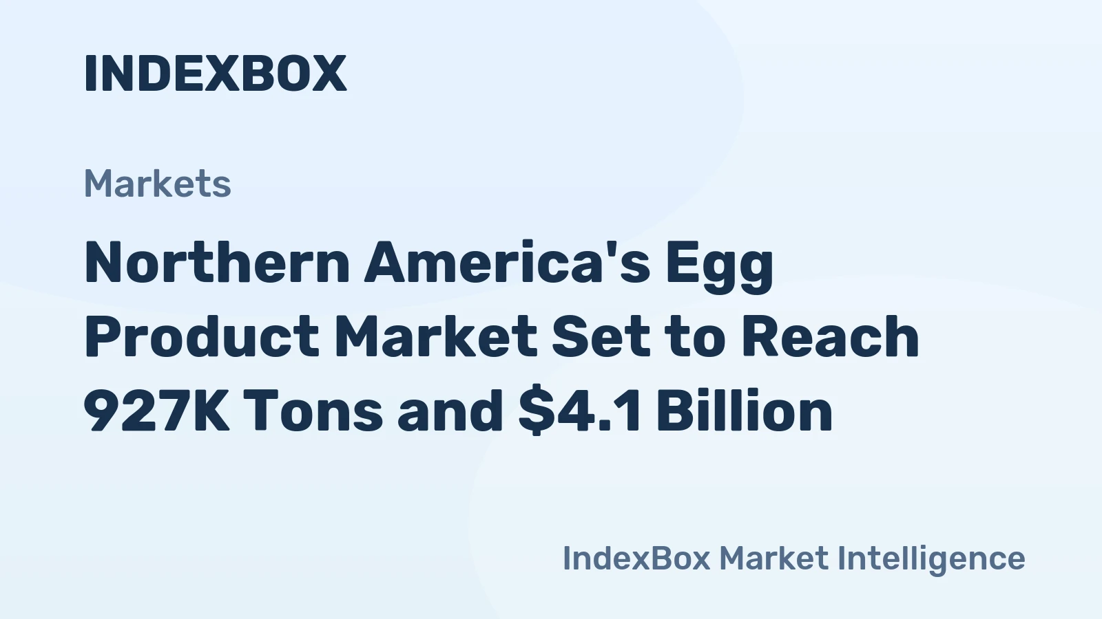 Northern America's Egg Product Market Set to Reach 927K Tons and $4.1 Billion
