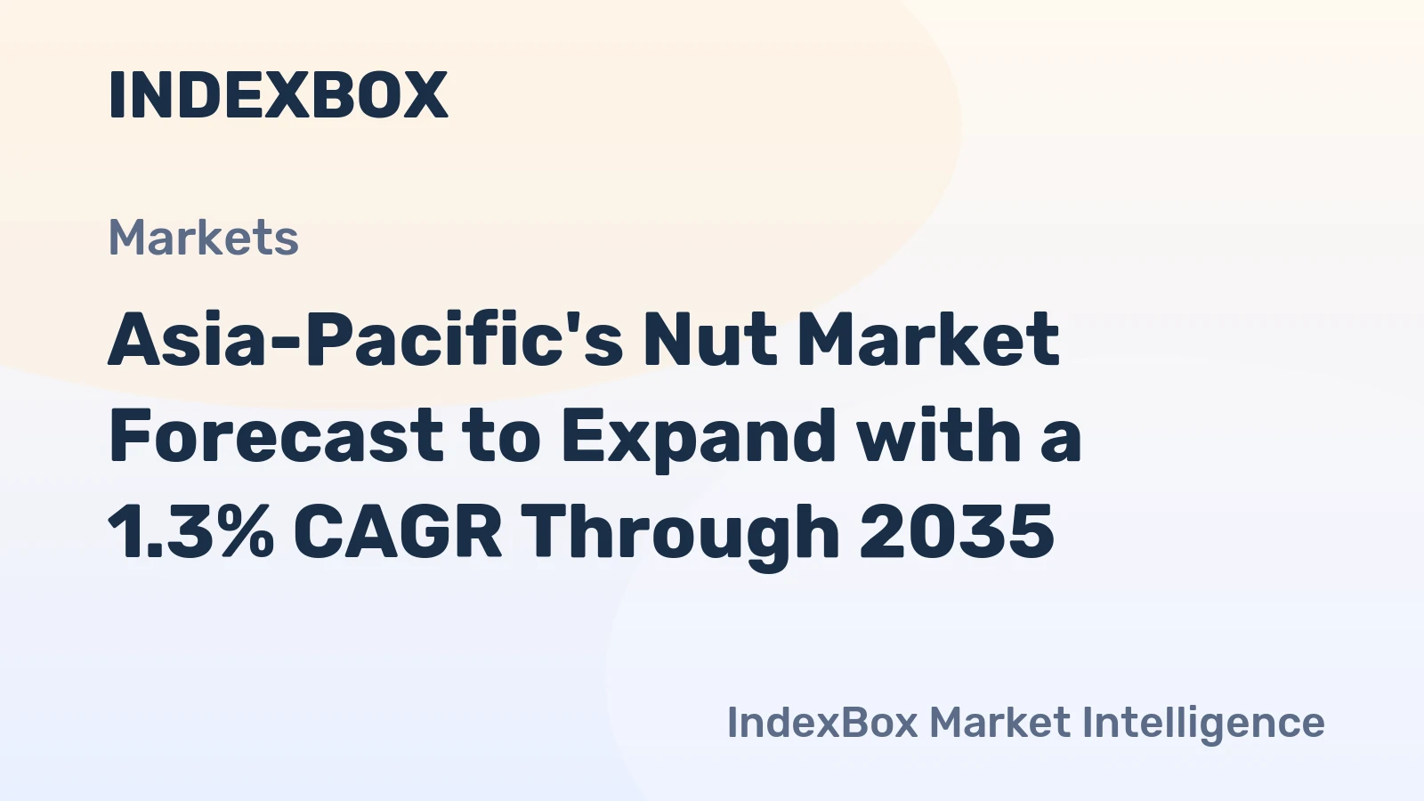 Asia-Pacific's Nut Market Forecast to Expand with a 1.3% CAGR Through 2035