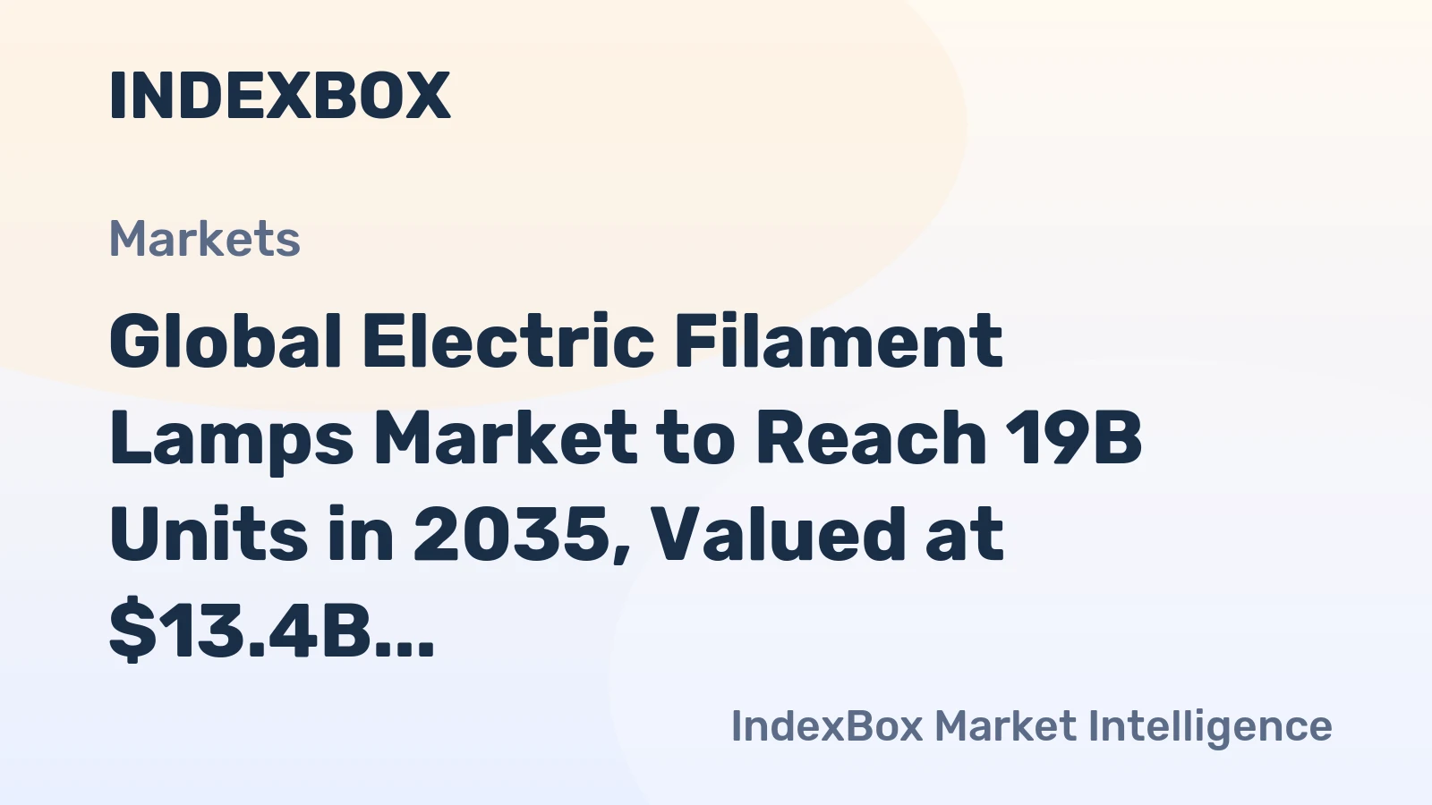 Global Electric Filament Lamps Market to Reach 19B Units in 2035, Valued at $13.4B