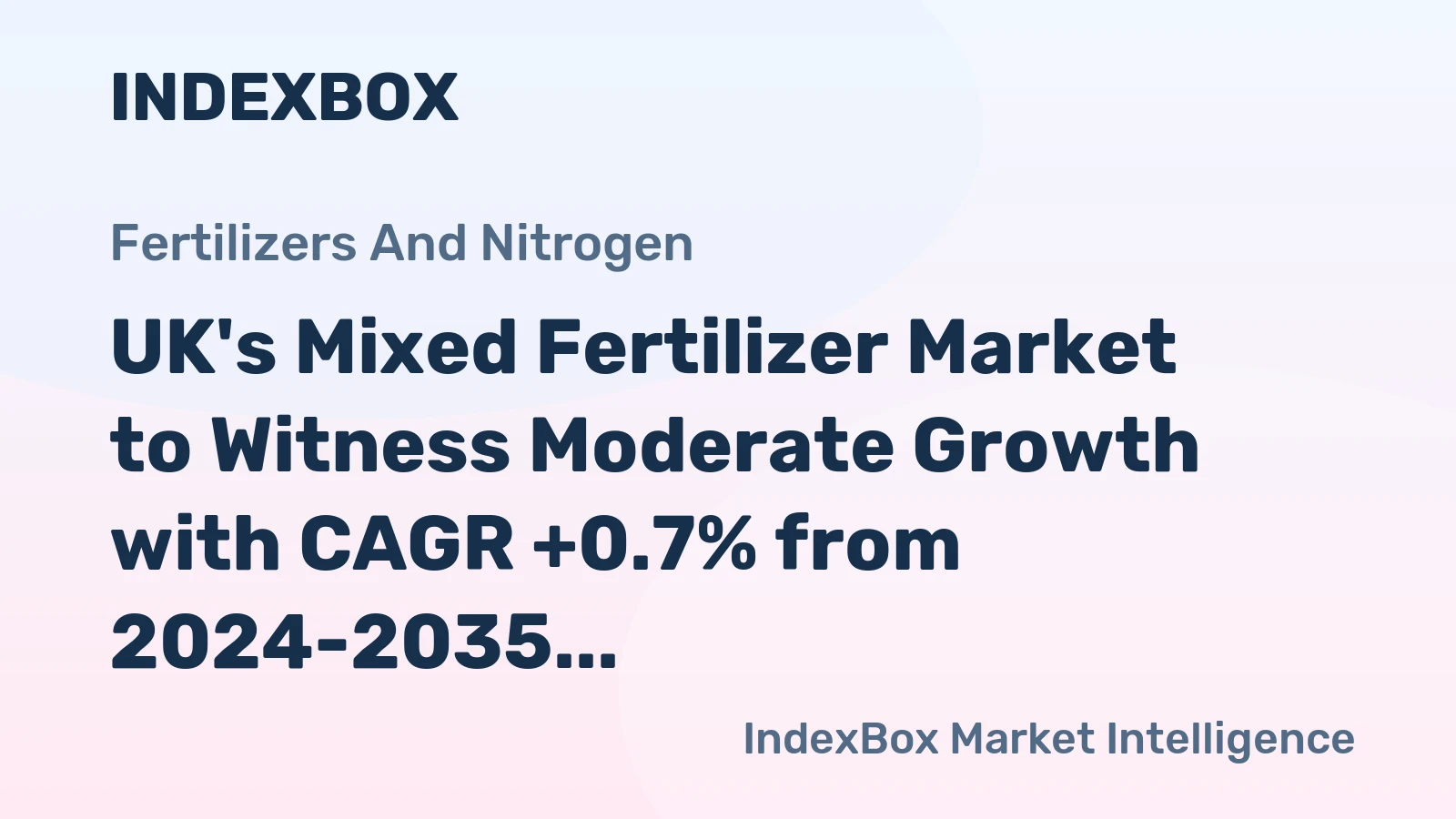 UK's Mixed Fertilizer Market to Witness Moderate Growth with CAGR +0.7% from 2024-2035