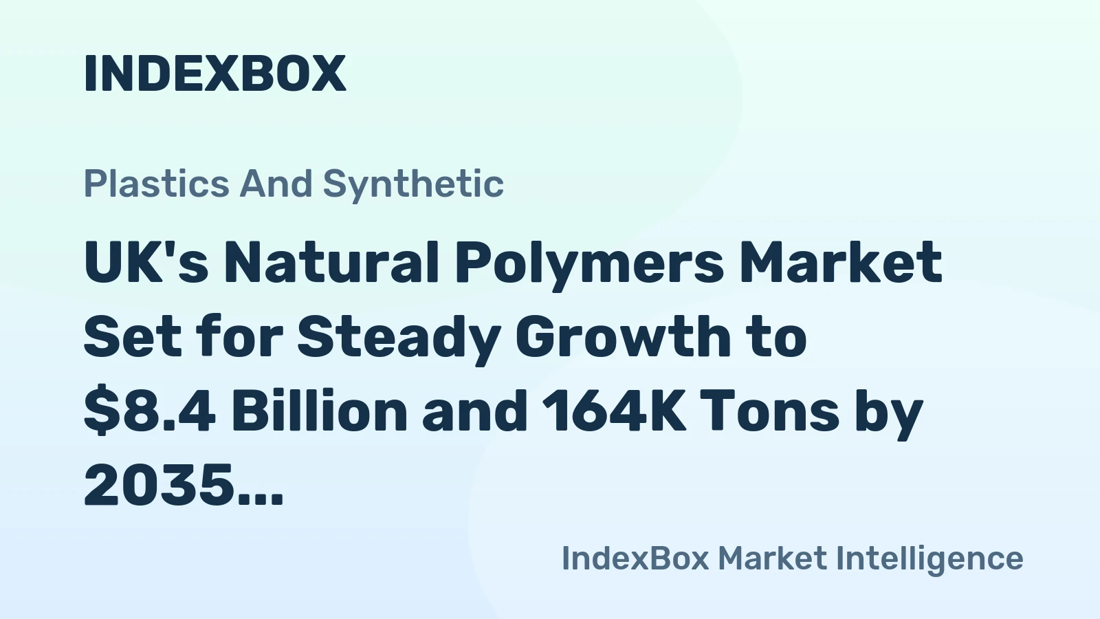 UK's Natural Polymers Market Set for Steady Growth to $8.4 Billion and 164K Tons by 2035
