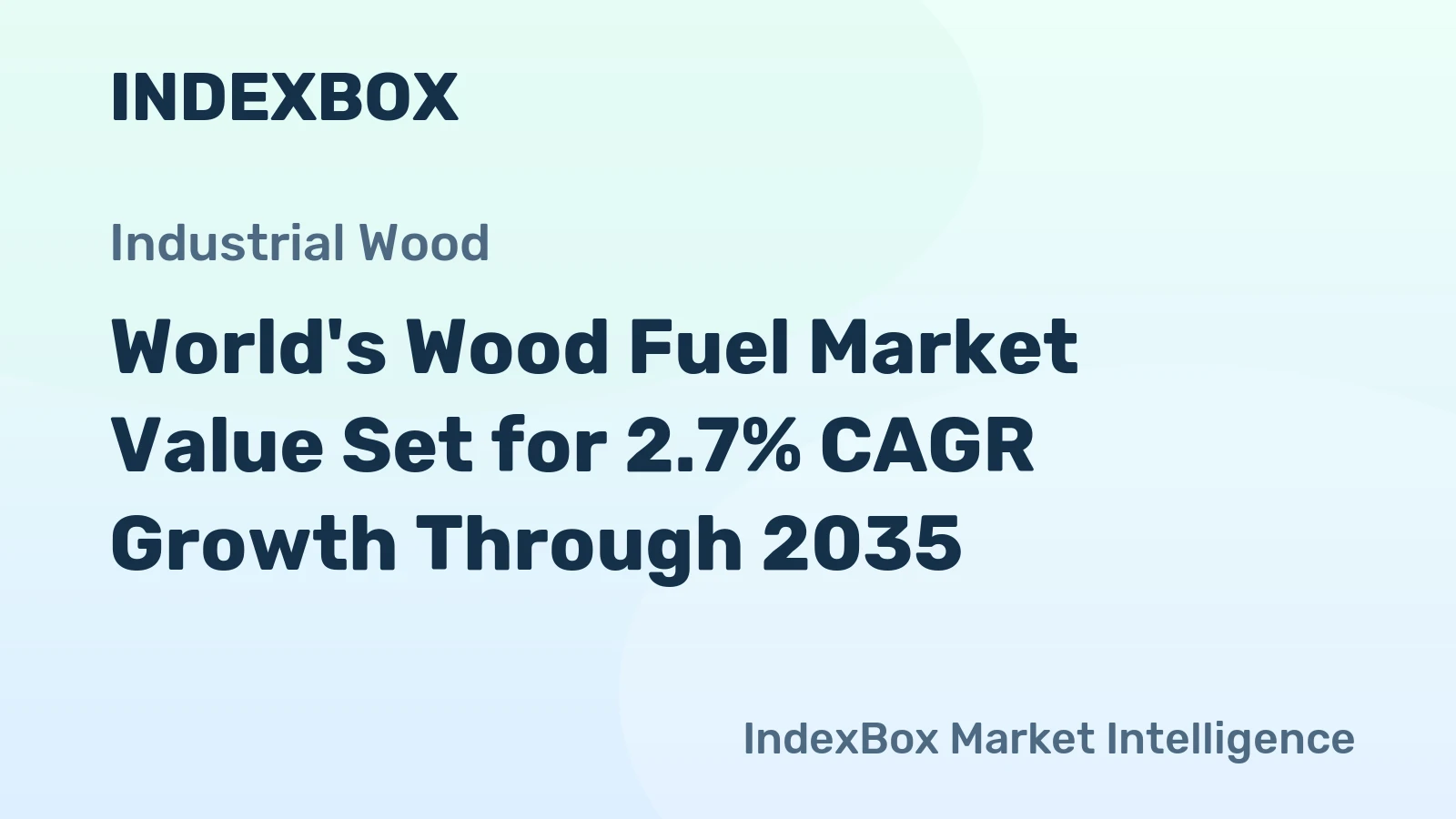 World's Wood Fuel Market Value Set for 2.7% CAGR Growth Through 2035