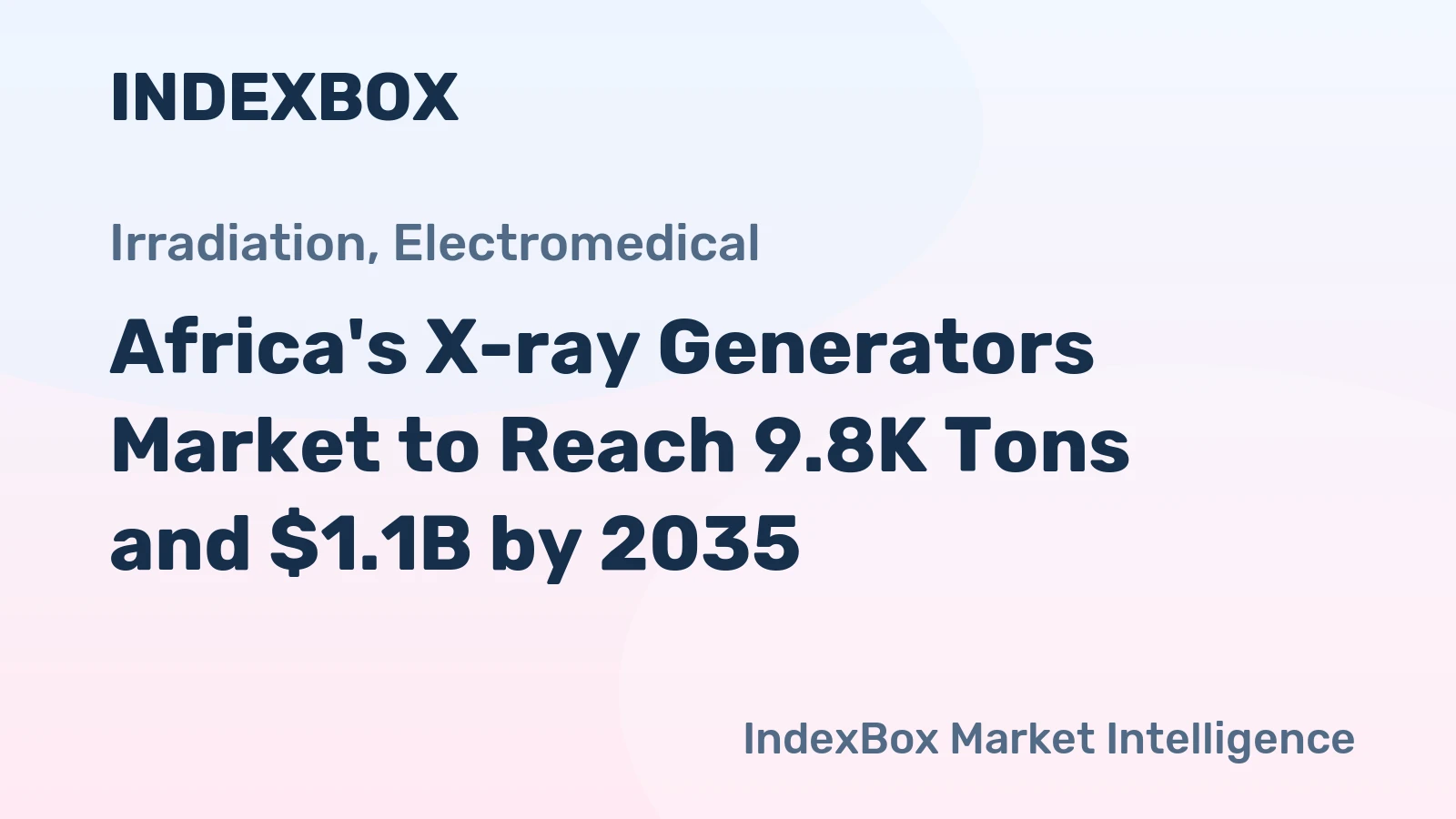 Africa's X-ray Generators Market to Reach 9.8K Tons and $1.1B by 2035