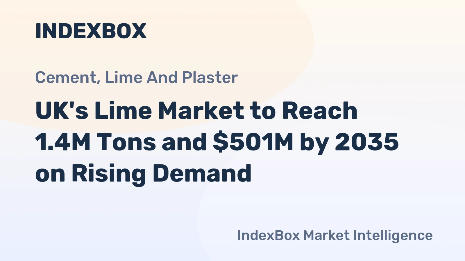 UK's Lime Market to Reach 1.4M Tons and $501M by 2035 on Rising Demand