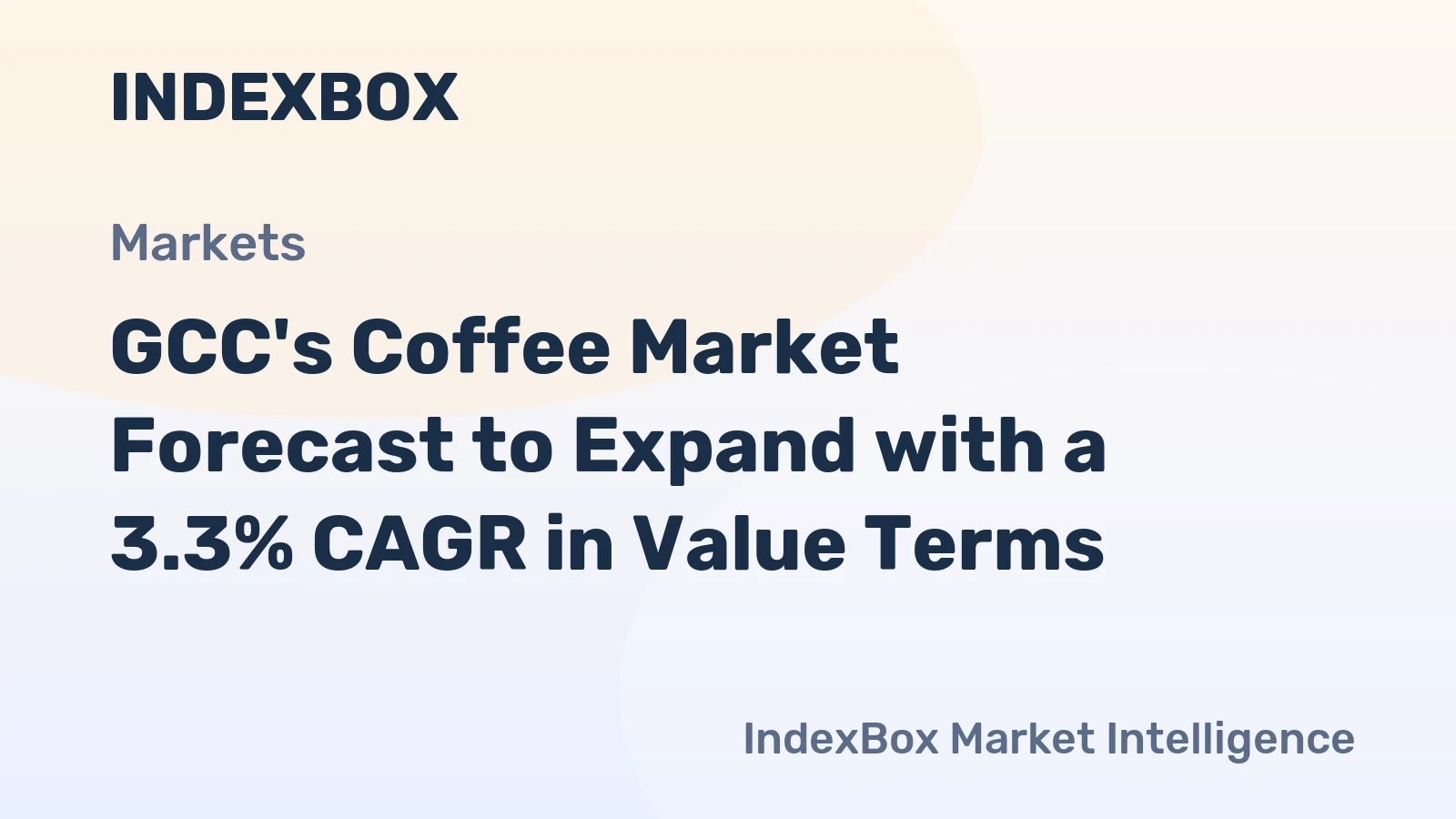 GCC's Coffee Market Forecast to Expand with a 3.3% CAGR in Value Terms