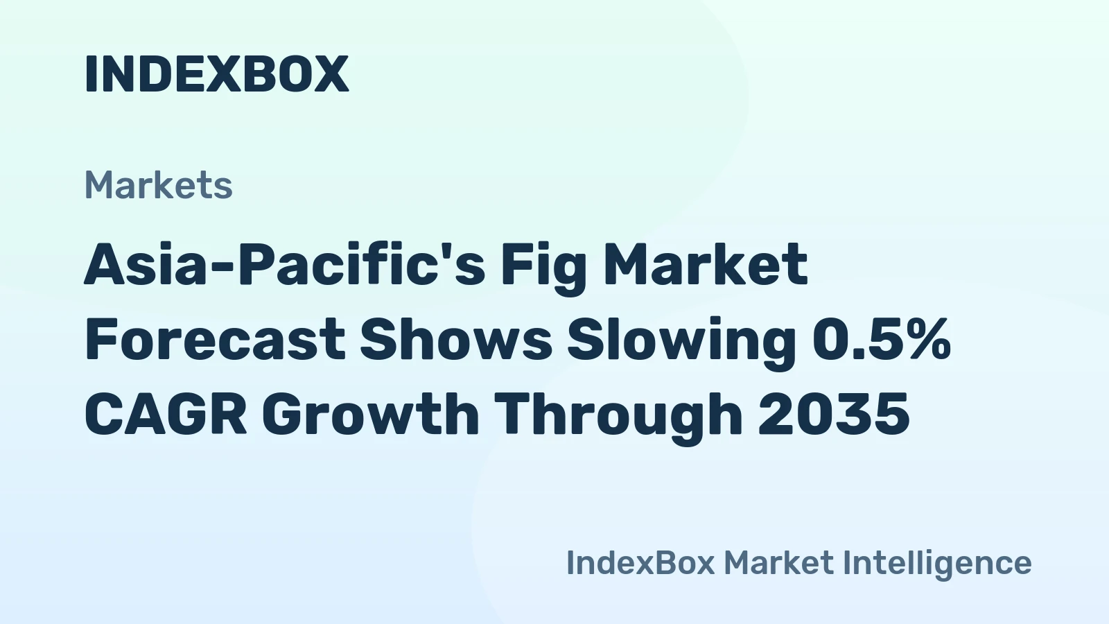 Asia-Pacific's Fig Market Forecast Shows Slowing 0.5% CAGR Growth Through 2035