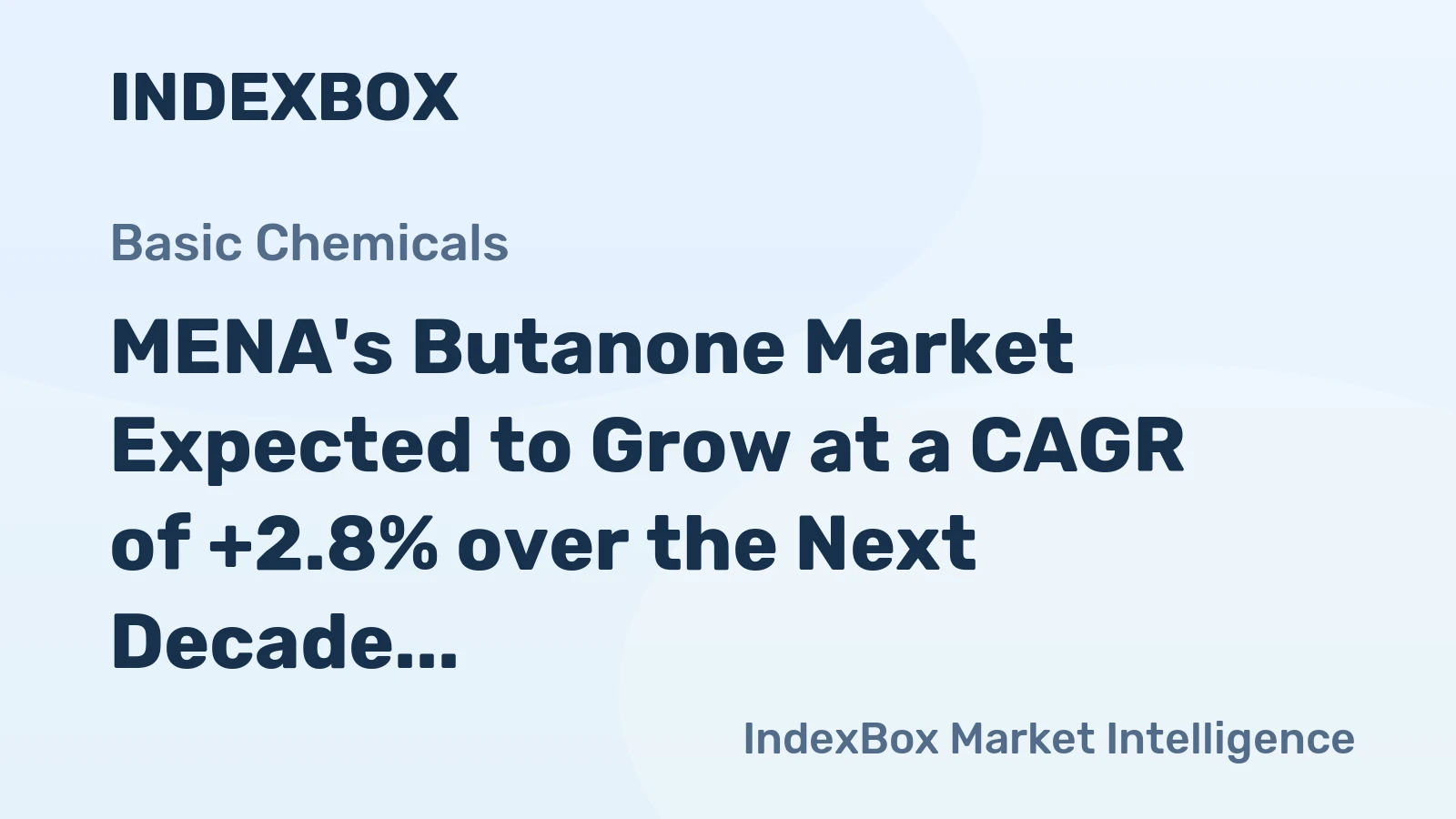 MENA's Butanone Market Expected to Grow at a CAGR of +2.8% over the Next Decade, Reaching $43M by 2035