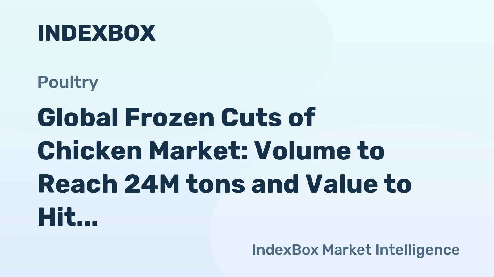 Global Frozen Cuts of Chicken Market: Volume to Reach 24M tons and Value to Hit $41.7B by 2035