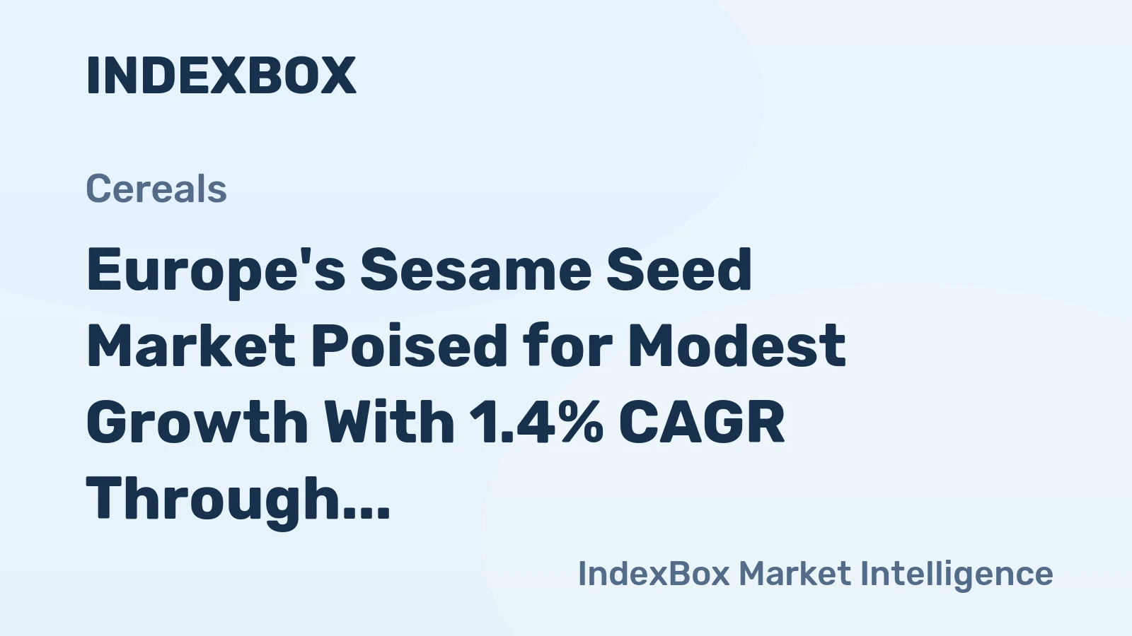 Europe's Sesame Seed Market Poised for Modest Growth With 1.4% CAGR Through 2035