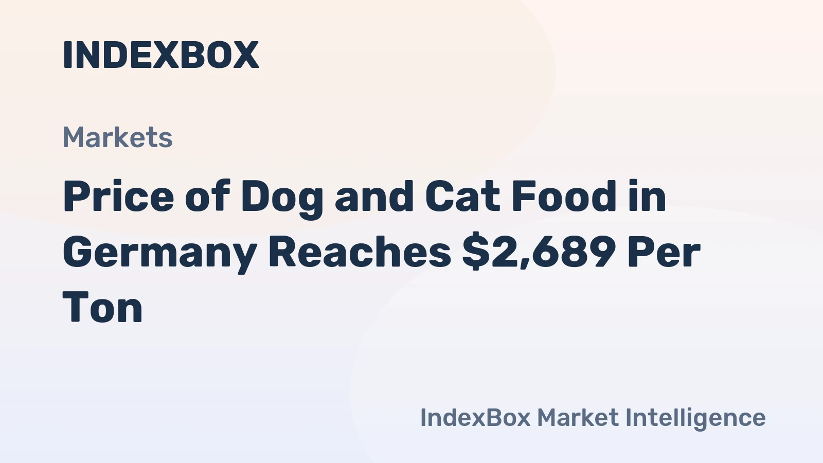 Price of Dog and Cat Food in Germany Reaches $2,689 Per Ton