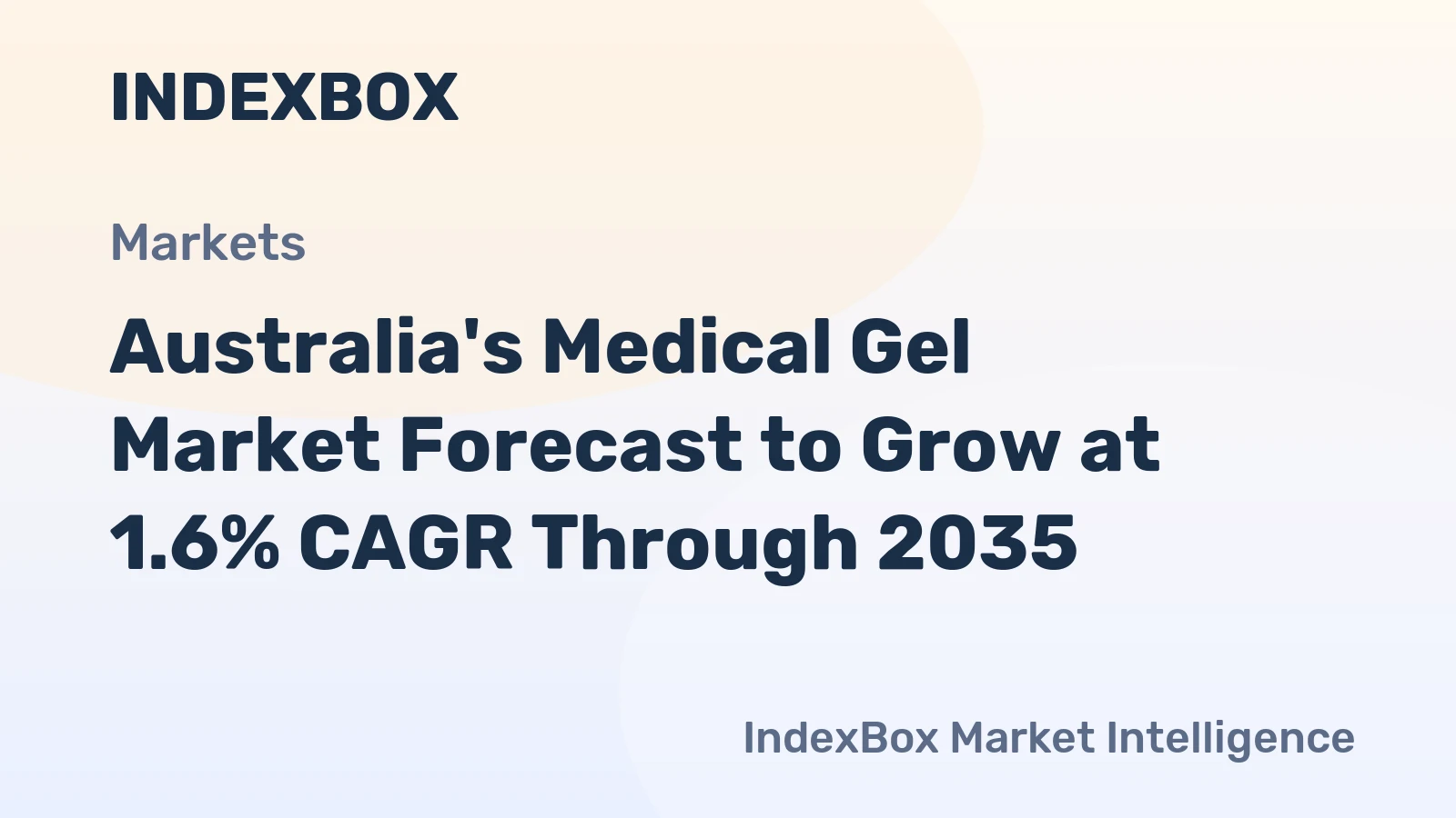 Australia's Medical Gel Market Forecast to Grow at 1.6% CAGR Through 2035