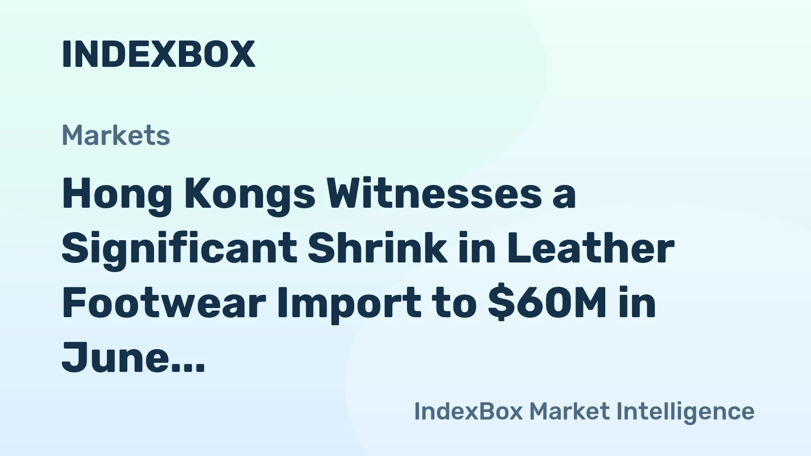 Hong Kongs Witnesses a Significant Shrink in Leather Footwear Import to $60M in June 2023