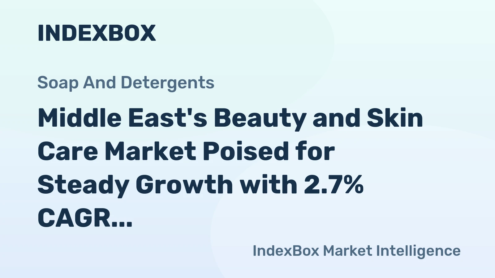 Middle East's Beauty and Skin Care Market Poised for Steady Growth with 2.7% CAGR