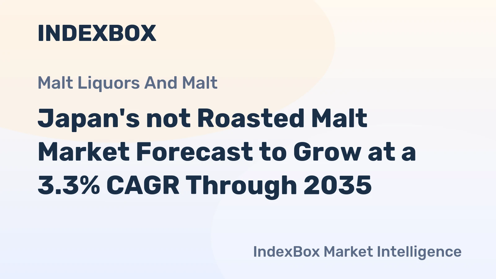 Japan's not Roasted Malt Market Forecast to Grow at a 3.3% CAGR Through 2035