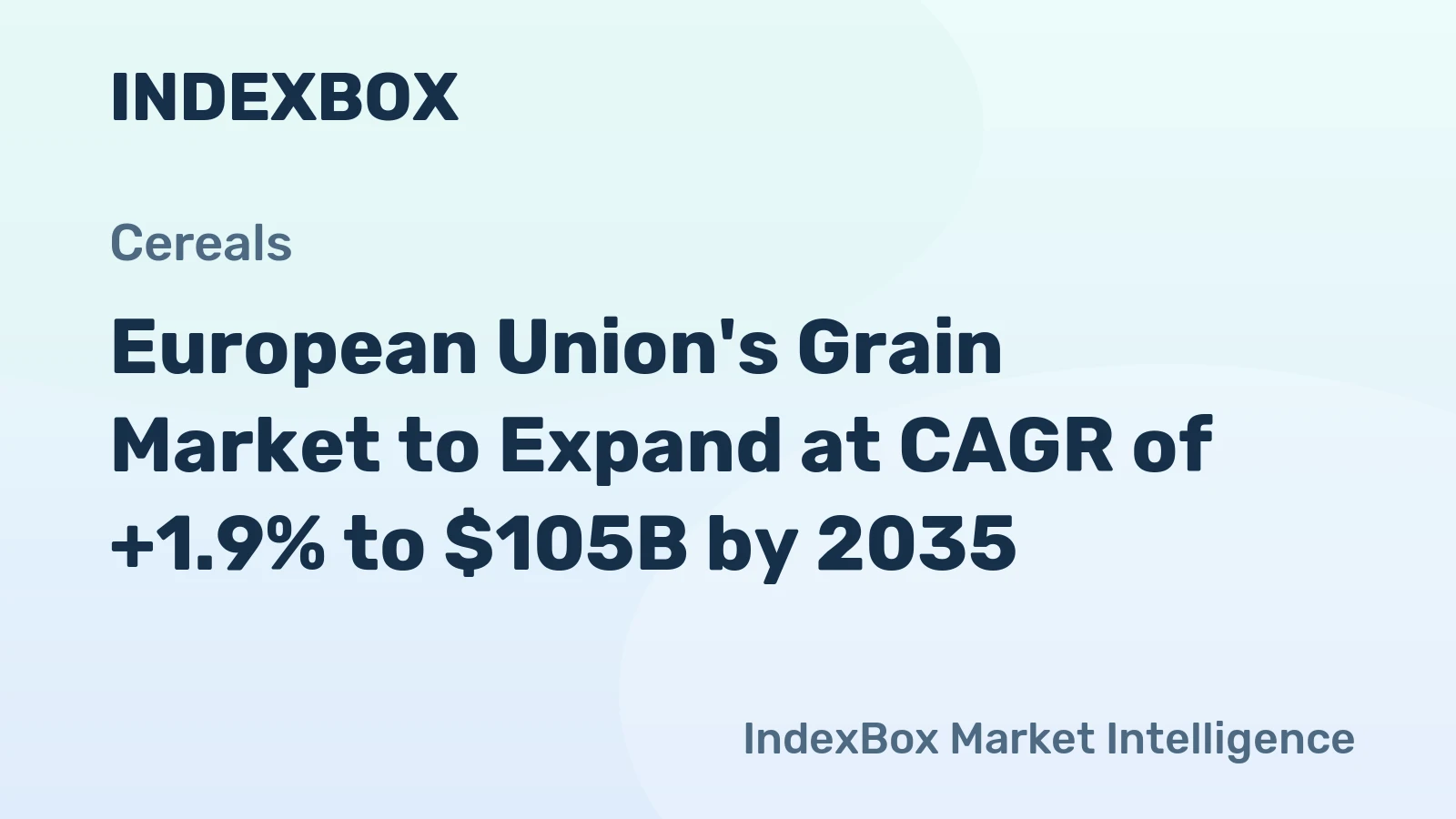 European Union's Grain Market to Expand at CAGR of +1.9% to $105B by 2035