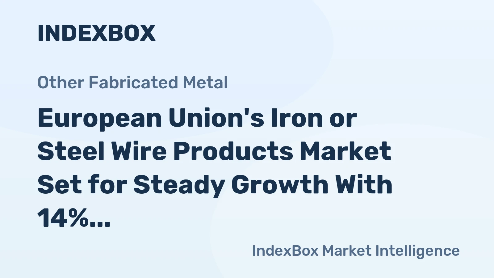 European Union's Iron or Steel Wire Products Market Set for Steady Growth With 14% Volume CAGR
