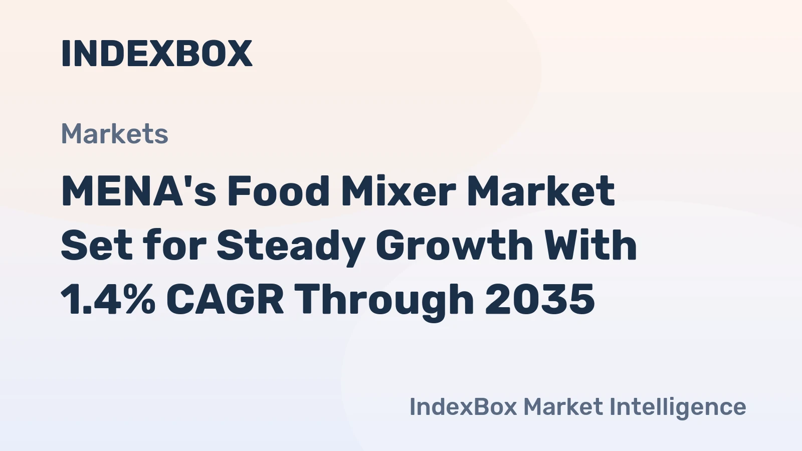 MENA's Food Mixer Market Set for Steady Growth With 1.4% CAGR Through 2035