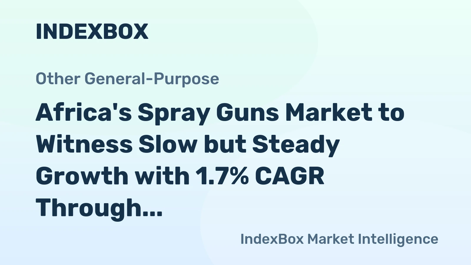 Africa's Spray Guns Market to Witness Slow but Steady Growth with 1.7% CAGR Through 2035