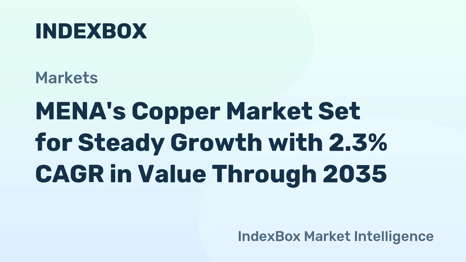 MENA's Copper Market Set for Steady Growth with 2.3% CAGR in Value Through 2035